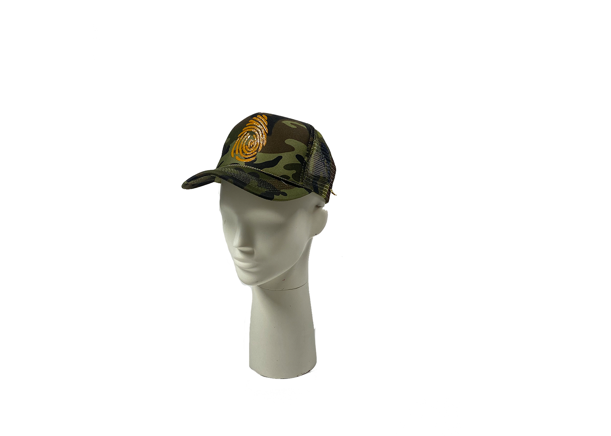 Identity Hat - Green Camo and Orange – Eric Knott